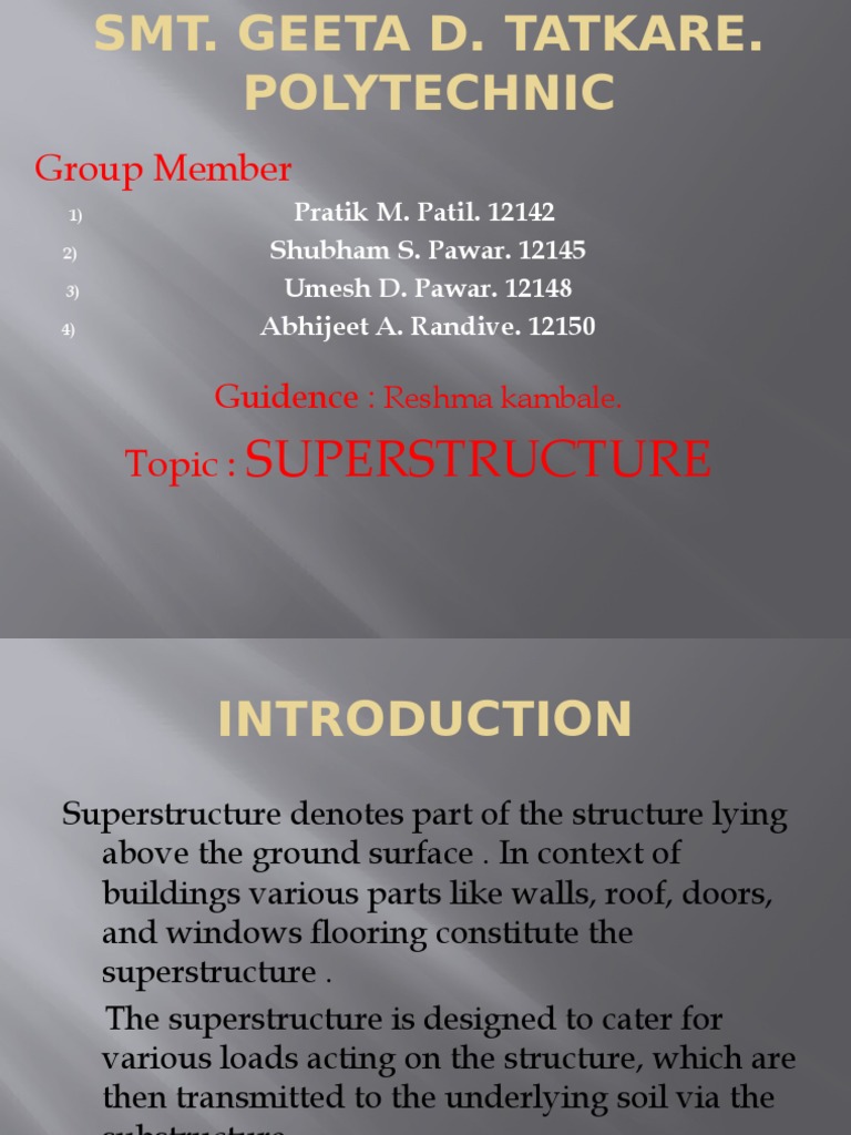 SUPERSTRUCTURE SP | PDF | Masonry | Wall