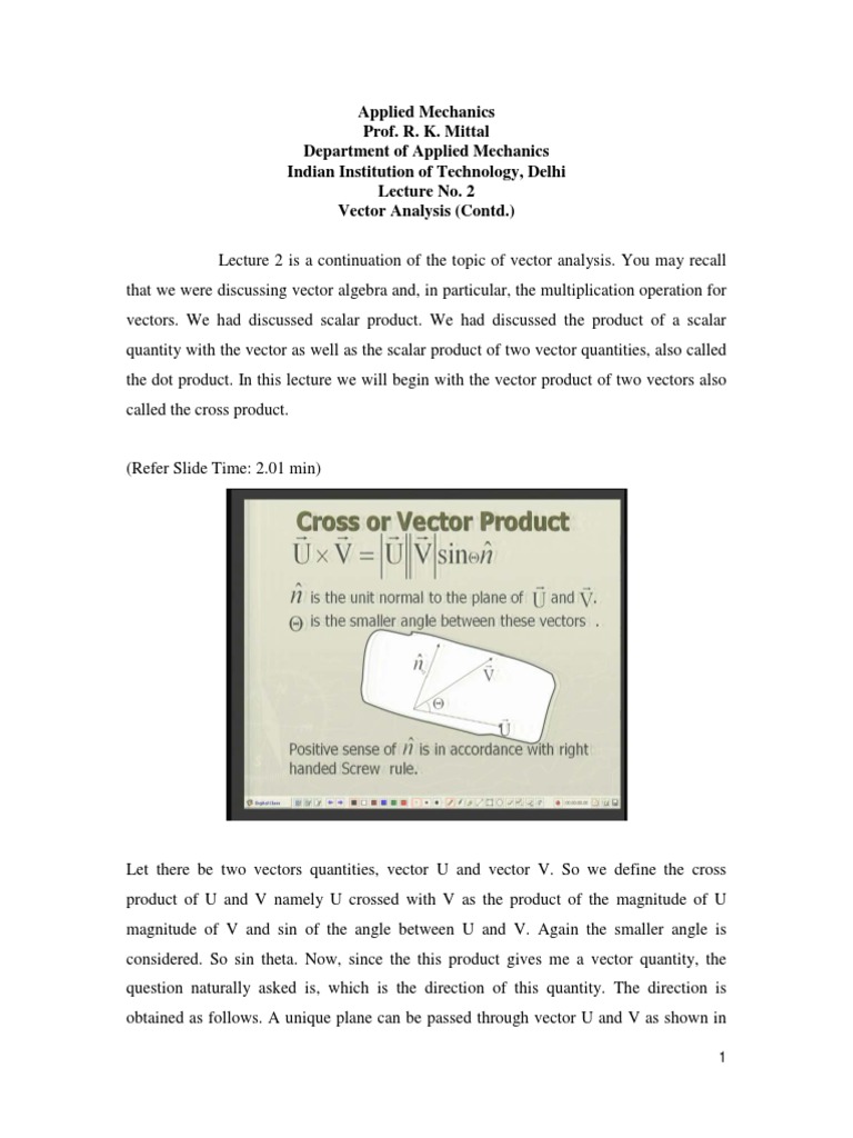 Lec2 PDF | PDF | Euclidean Vector | Determinant