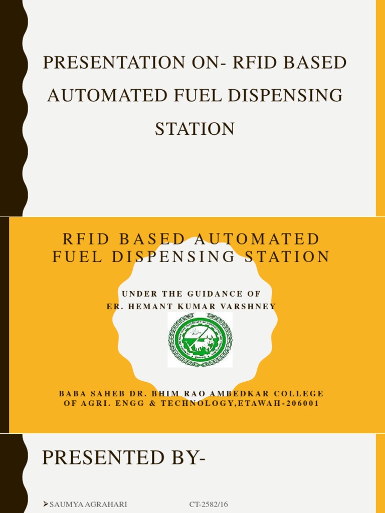 RFID Automated Fuel Dispensing System | PDF | Radio Frequency ...