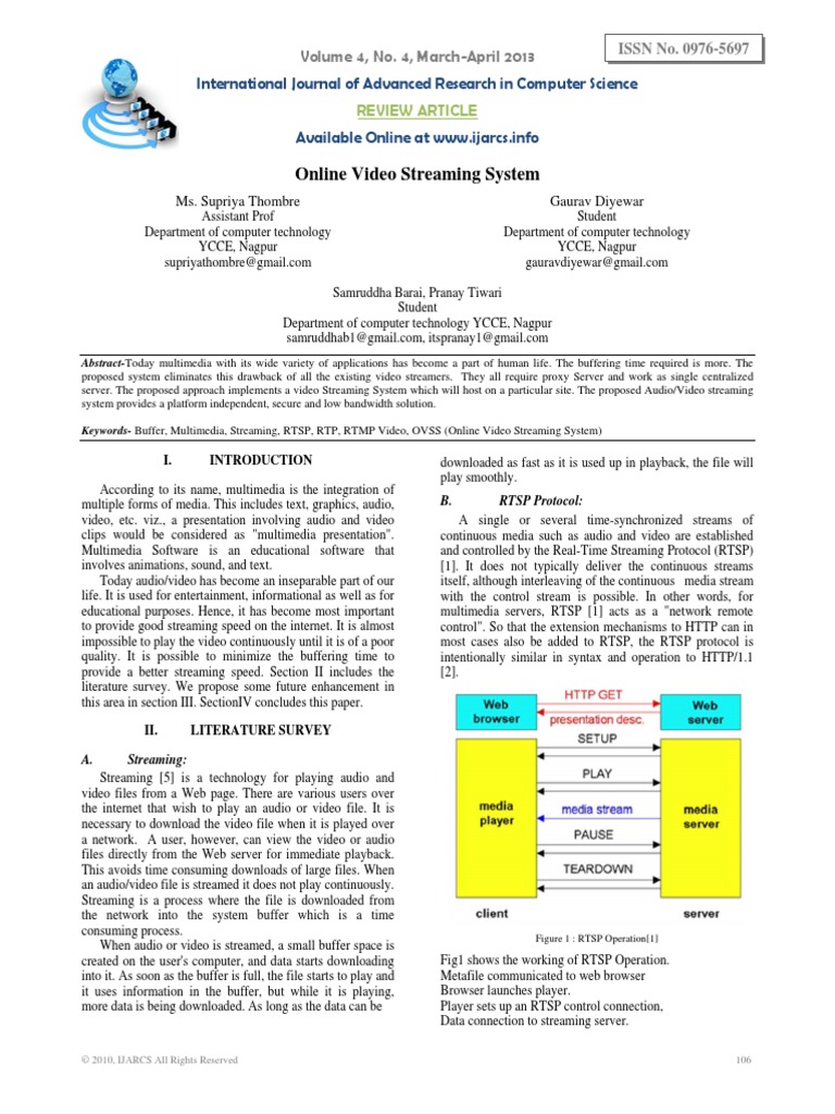 Online Video Streaming System: International Journal of Advanced ...