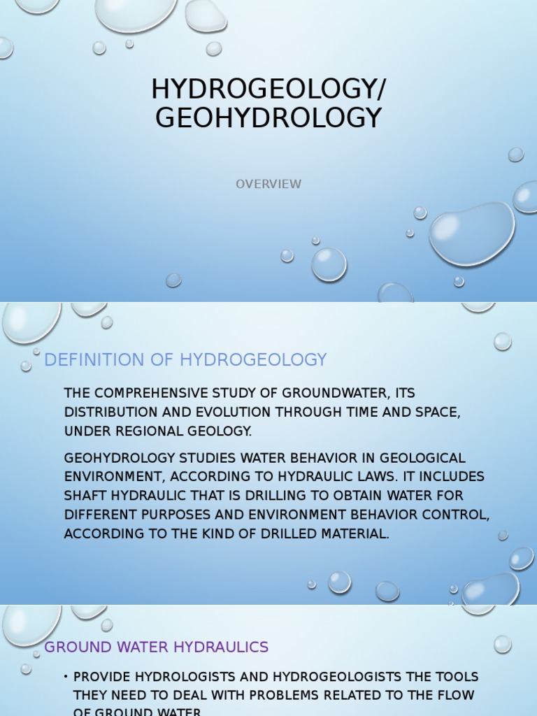 Hydrogeology | PDF | Hydrogeology | Aquifer