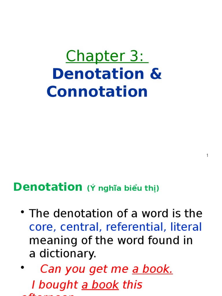 Denotation And Connotation Games
