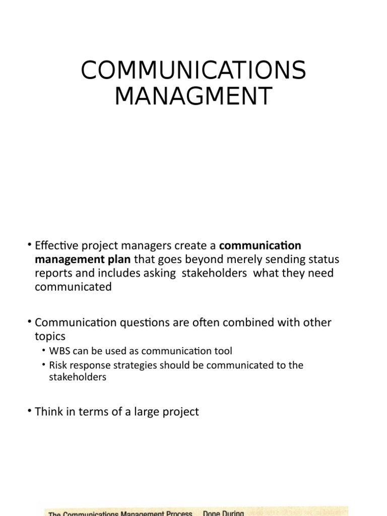 Communication Management | PDF | Project Management | Communication