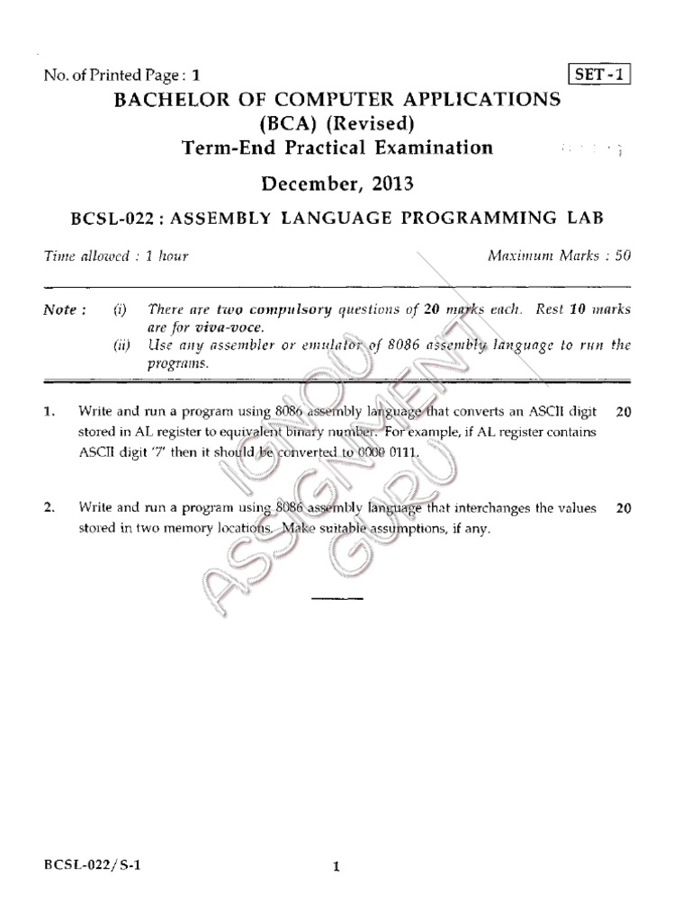 BCSL 022 PDF | PDF | Assembly Language | Array Data Structure
