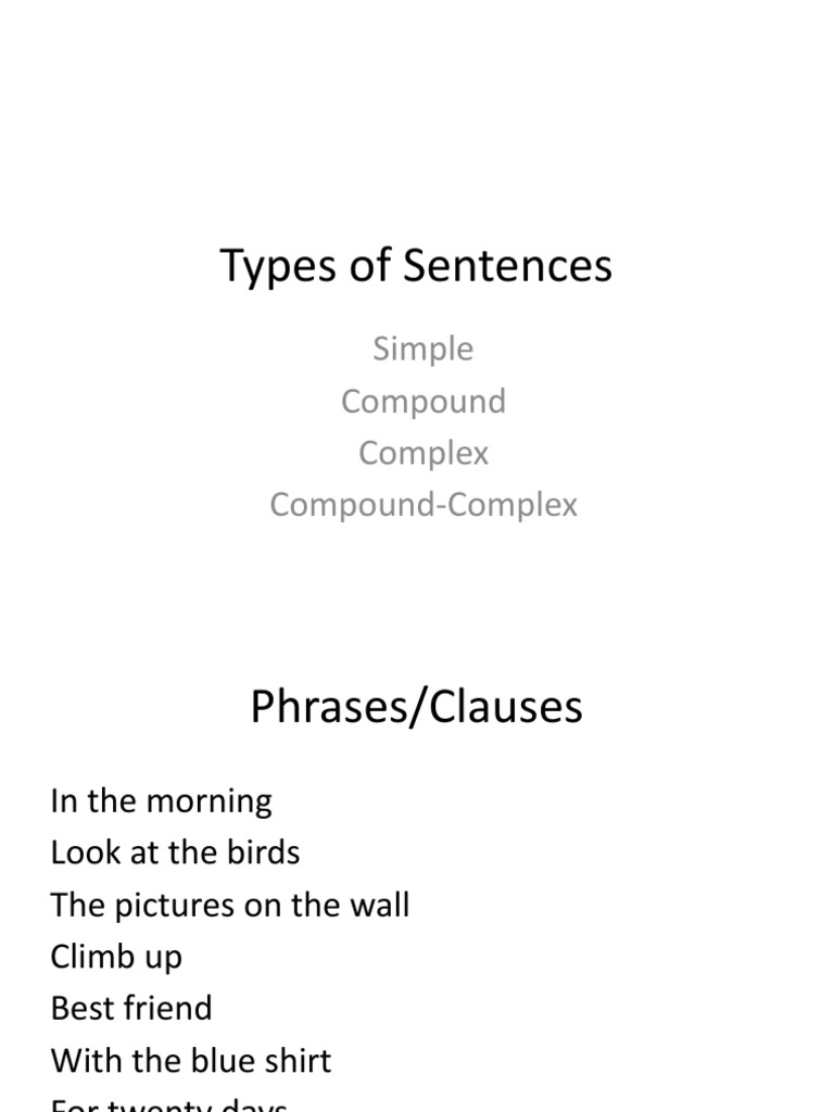 Types of Sentences | PDF | Linguistic Typology | Linguistic Morphology