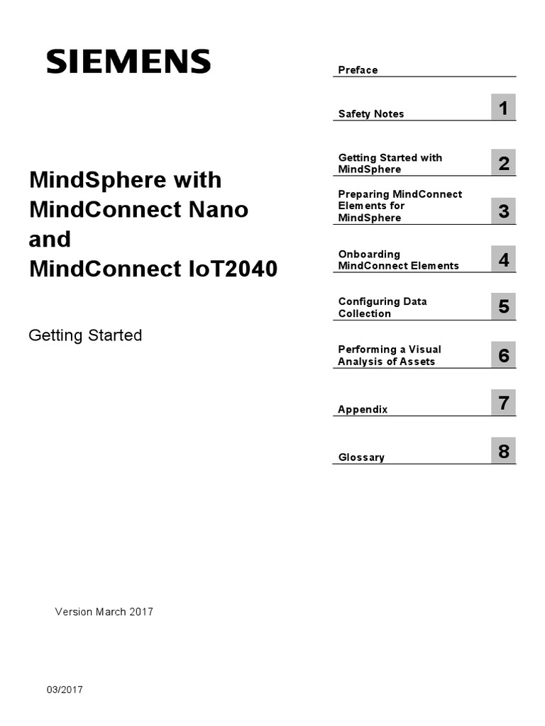 MindSphere Getting Started MindConnect Nano IoT2040 March 2017 en PDF ...