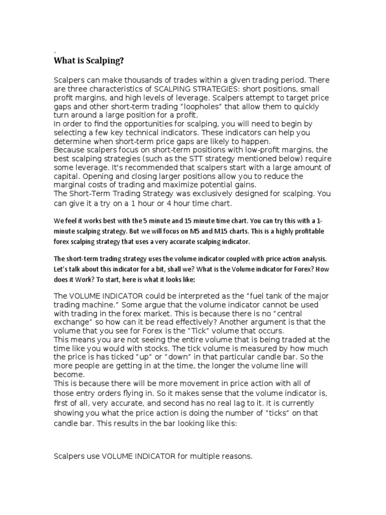 Scalping Strategy | PDF | Financial Markets | Investing