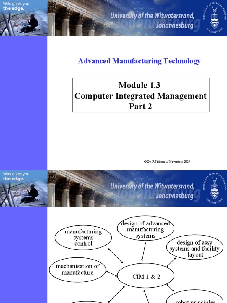 Computer Integrated Management: Advanced Manufacturing Technology | PDF ...