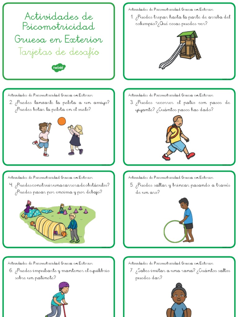 Actividades de Psicomotricidad Gruesa Exterior | PDF | Ocio | Deportes