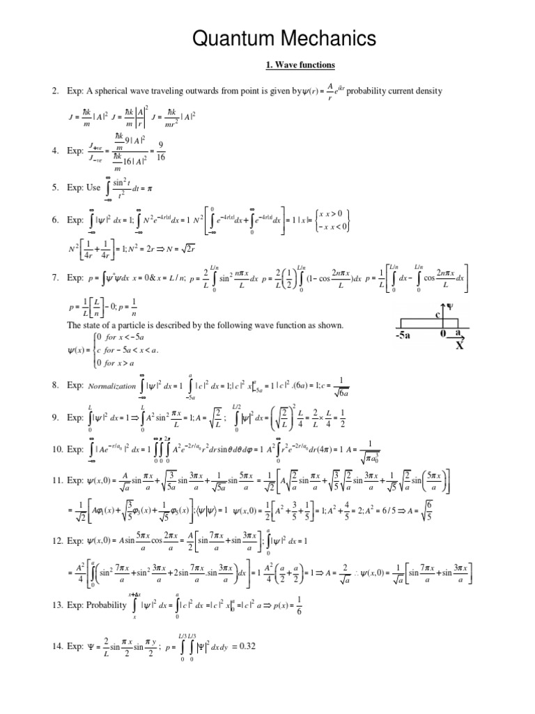 Quantum Mechanics: 1. Wave Functions | PDF | Spin (Physics) | Wave Function