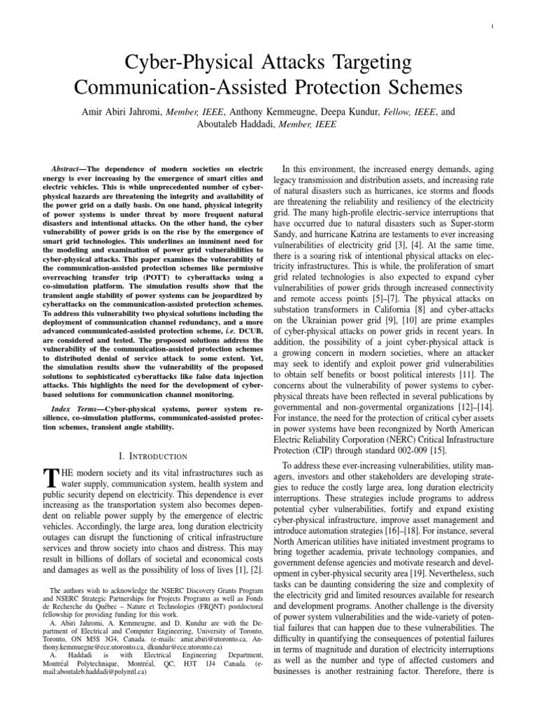 Cyber-Physical Attacks Targeting Communication-Assisted Protection ...