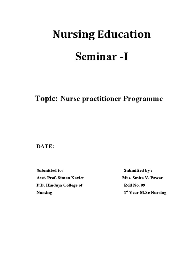 Nurse Practitioner. (Final) | Descargar gratis PDF | Nurse Practitioner | Nursing