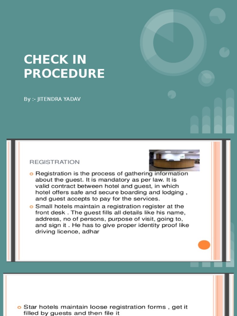 Check in Procedure: By:-Jitendra Yadav | PDF