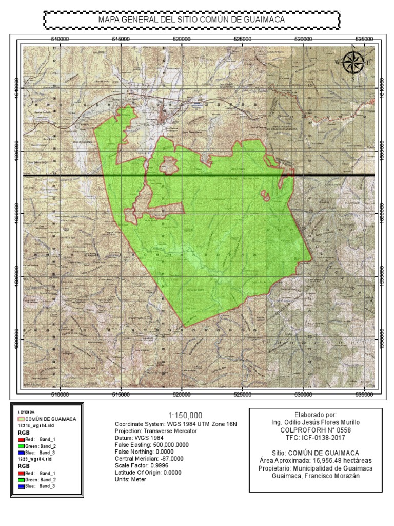 Mapa Cartográfico Común de Guaimaca PDF | PDF