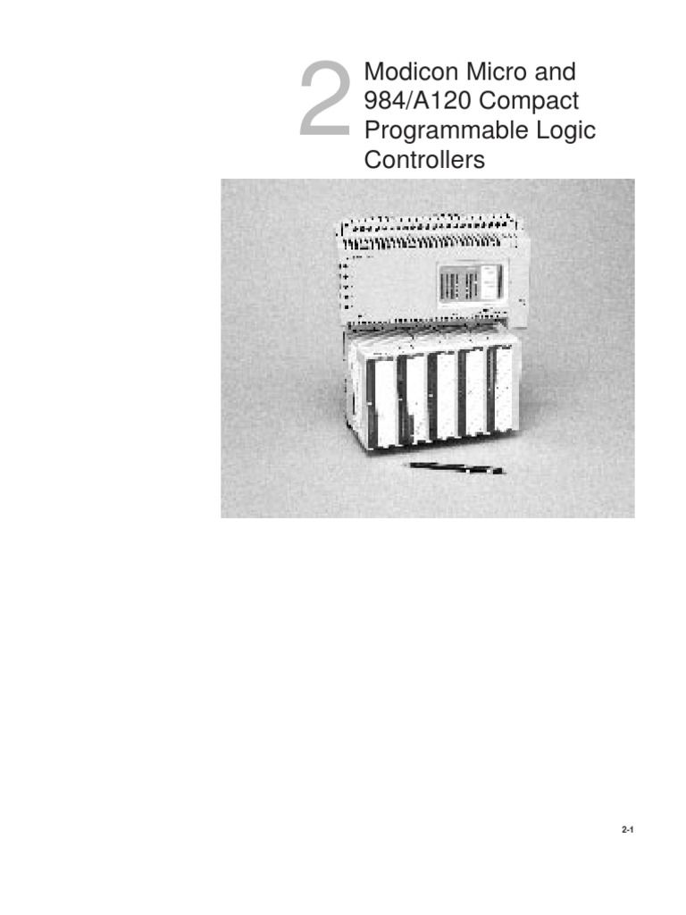 Modicon Micro and 984 - A120 Compact PLC (1998) | PDF | Programmable Logic Controller | Power Supply