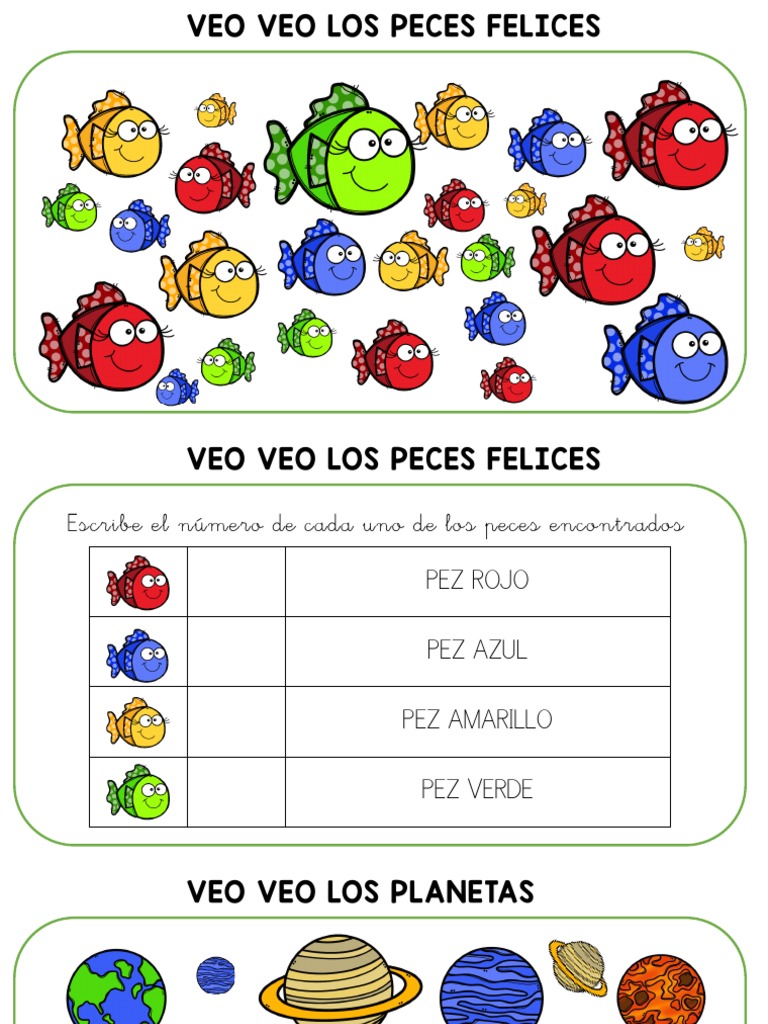 Trabajamos La Atencion Juego Veo Veo I Spy Games PDF | PDF