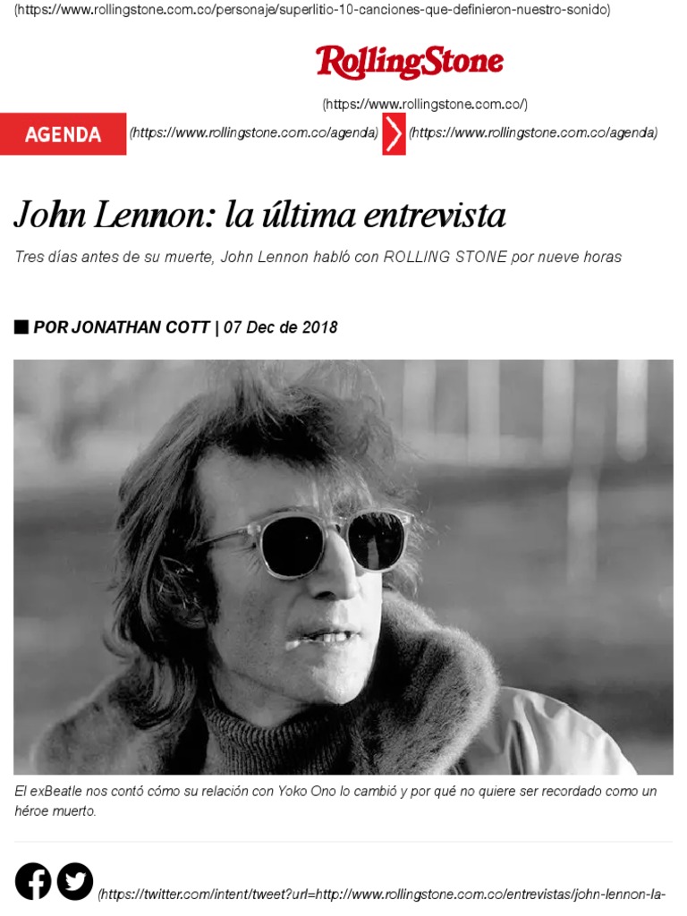 John Lennon: La Última Entrevista | PDF | John Lennon | Yoko Ono