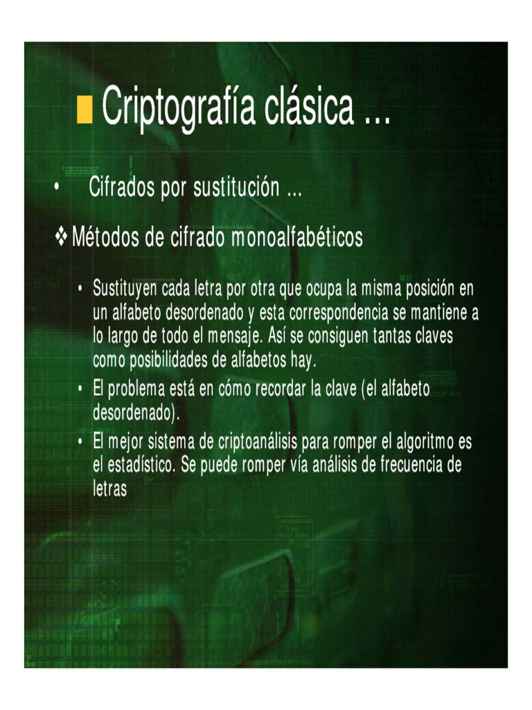 Tipos de Algoritmos Clasicos en Criptografia | PDF | Criptografía | Clave (criptografía)