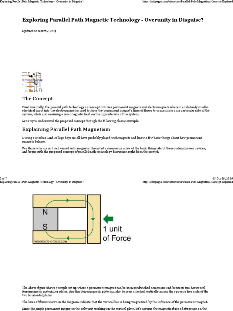 Exploring Parallel Path Magnetic Technology - Overunity in Disguise ...