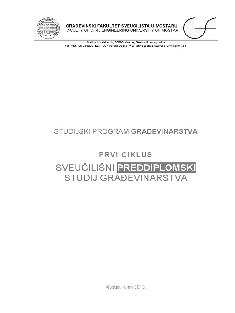GF Gradevinarstvo Pred 2013 | PDF