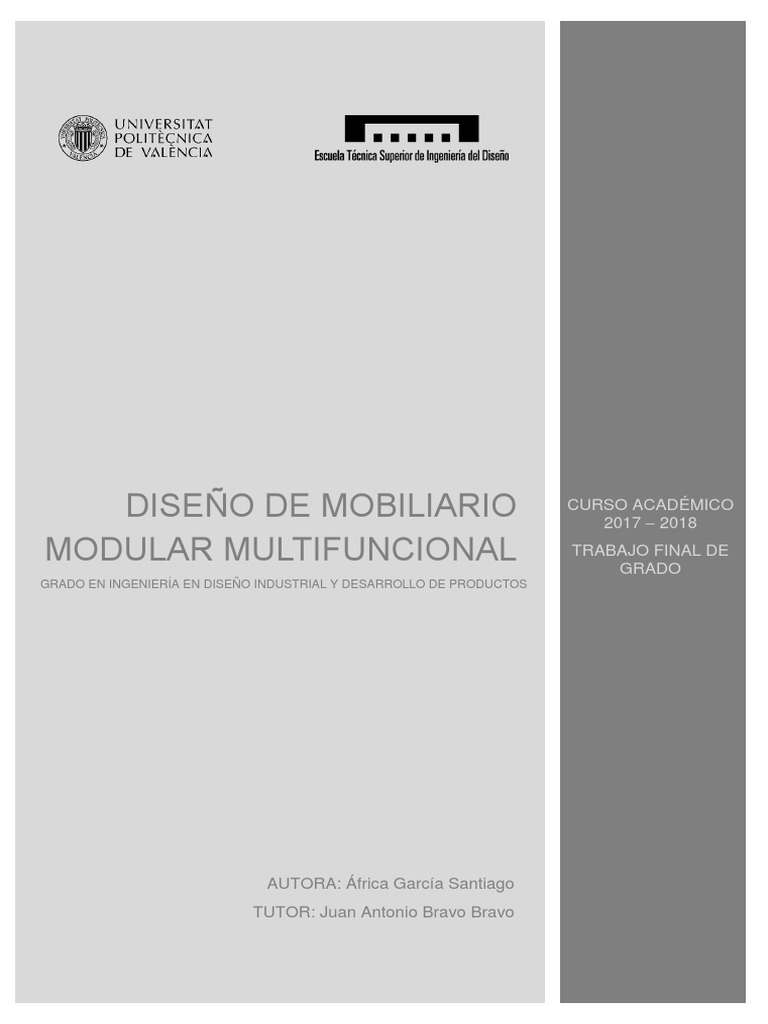 García - DISEÑO DE MOBILIARIO MODULAR MULTIFUNCIONAL PDF | PDF | Mueble ...
