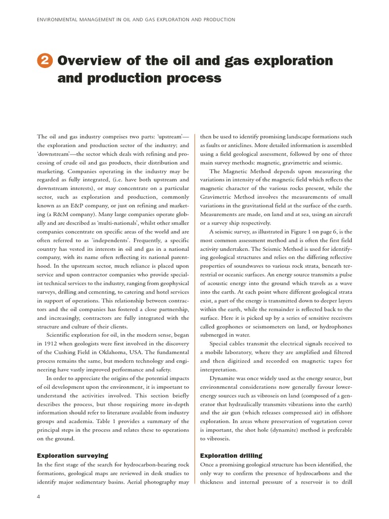 Overview of The Oil and Gas Exploration and Production Process | PDF