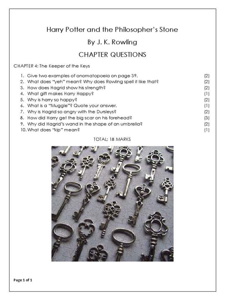 Harry Potter and The Philosopher's Stone by J. K. Rowling Chapter ...