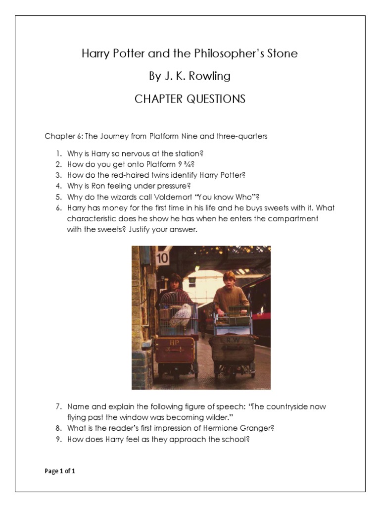 Chapter 6 Questions for Harry Potter | PDF | Young Adult | Classics