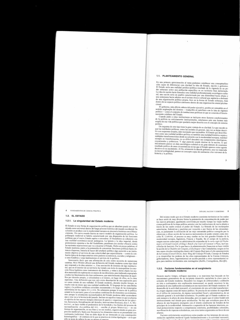 Manuel Pastor Fundamentos de Ciencia Pol Tica | PDF