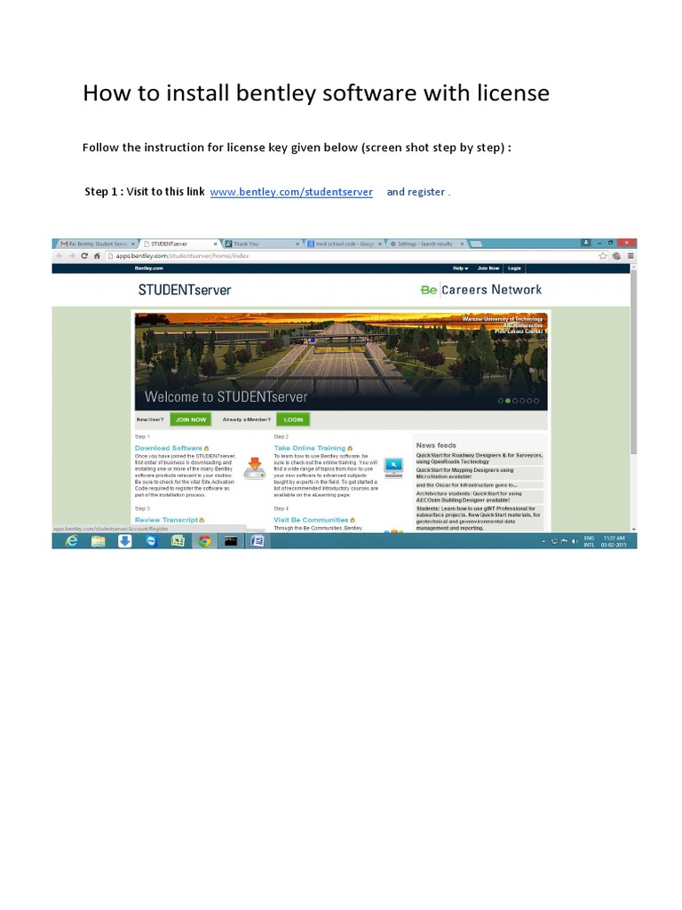 Installing Bentley Software for Students | PDF | Business | Computers