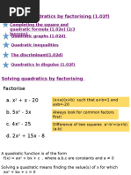 Factorising Harder Quadratics Guide | PDF