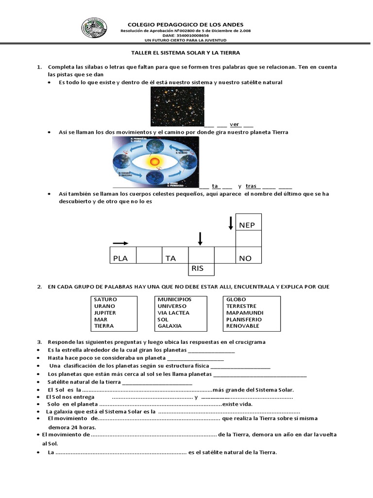 Guia Sistema Solar | PDF | Tierra | Planetas