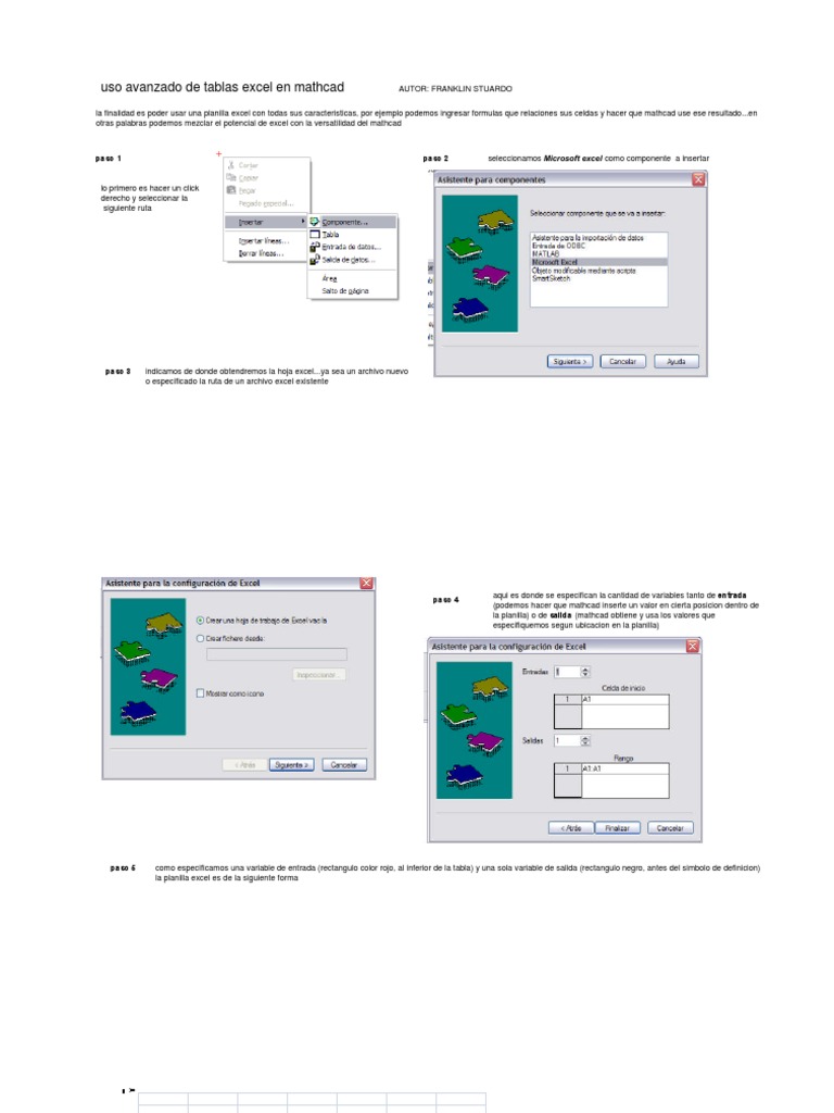 Mathcad - Planilla Excel PDF | PDF | Microsoft Excel | Enseñanza de ...