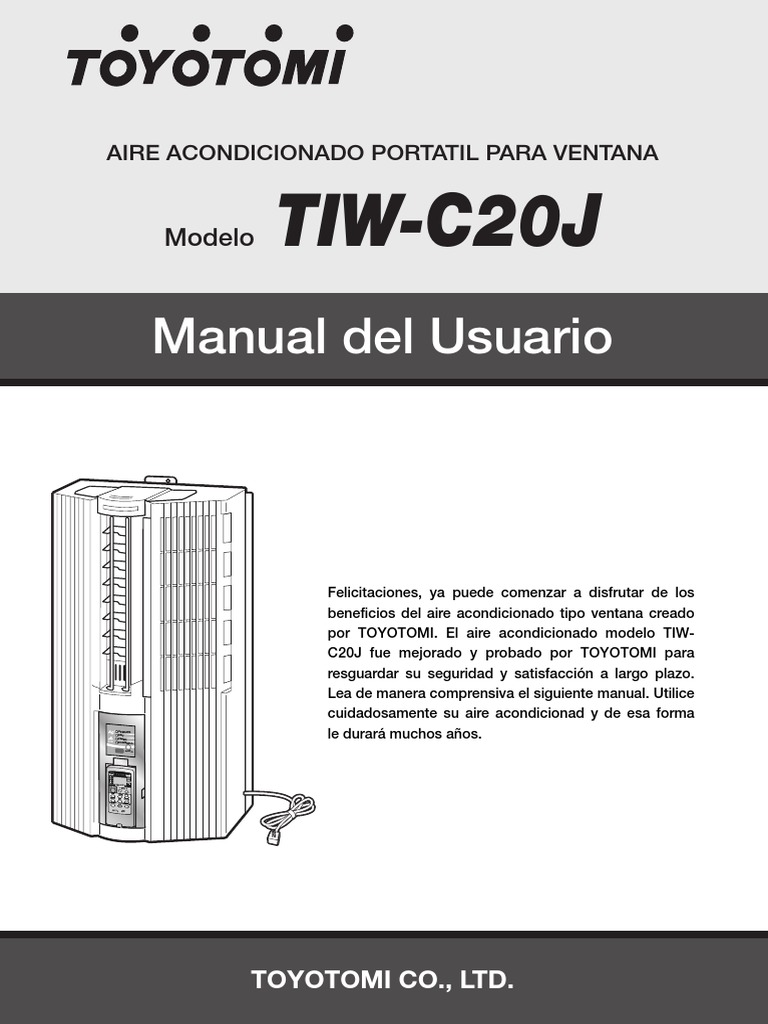 Modelo TIW-C20J Manual Del Usuario PDF | PDF | Control remoto | Enchufes y tomas de corriente ...