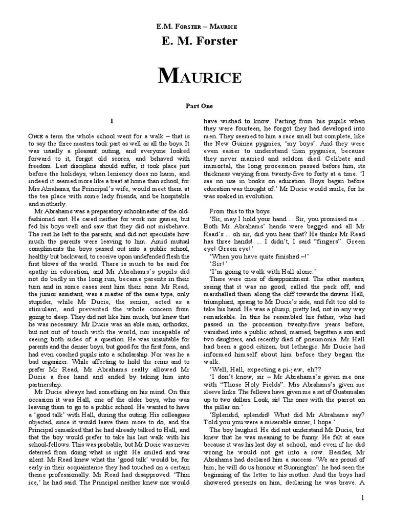 Forster Maurice PDF | PDF