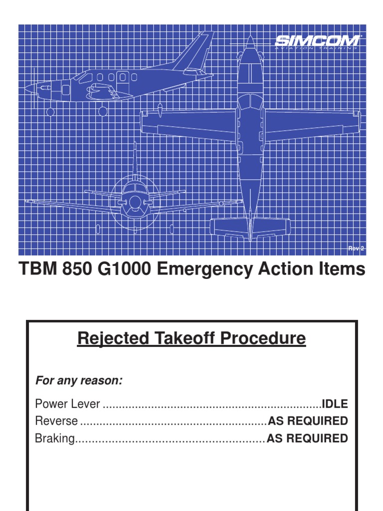 Tbm 850 Start Checklist Clipart