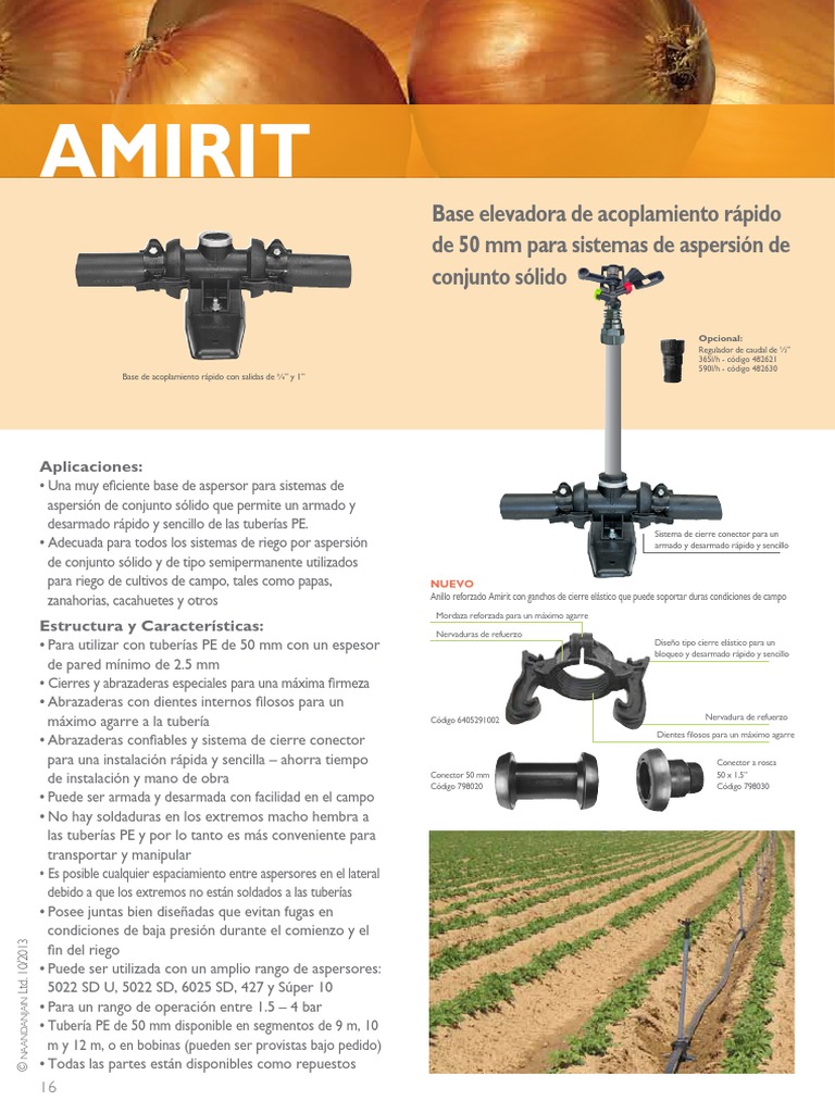 Catalogo Sistema Amirit PDF | PDF | Riego | Tornillo