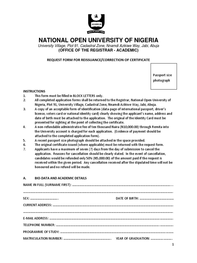 Request Certificate Reissue Form | PDF | Identity Document | Affidavit