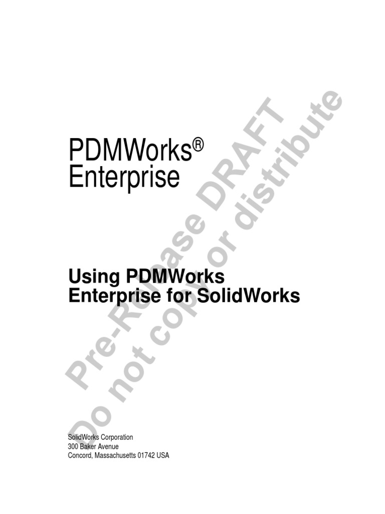 Using PDMWorks Enterprise For SolidWorks PDF | PDF | Computer File ...