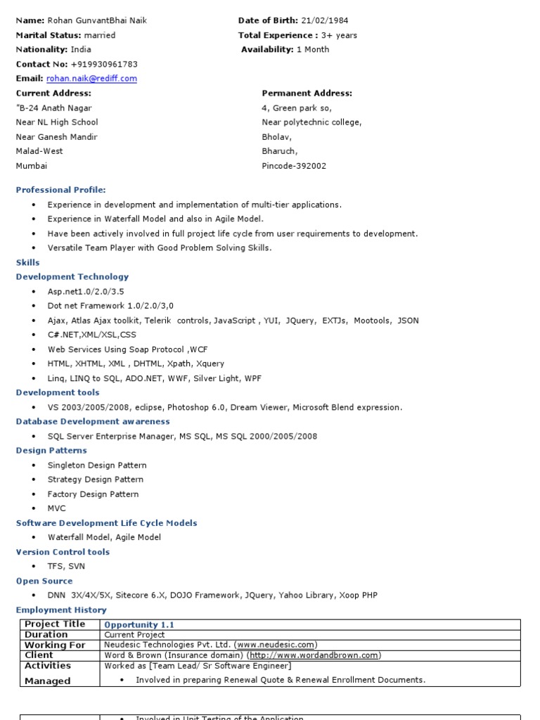 Resume1 1 | Download Free PDF | Ajax (Programming) | Java Script