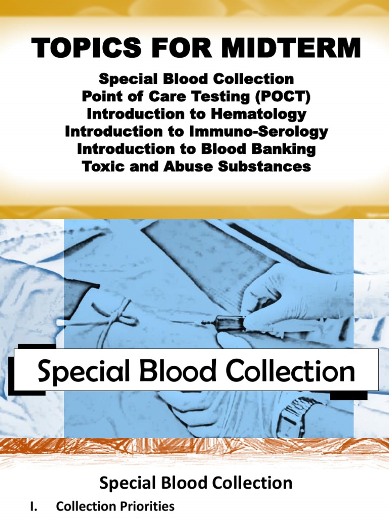 Special Blood Collection | PDF | Health Care | Health Sciences