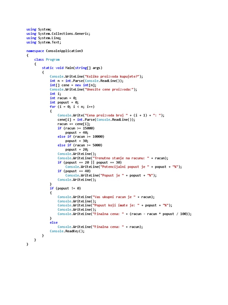 Program Using Using Using Using Namespace Class Static Void String Pdf 1618