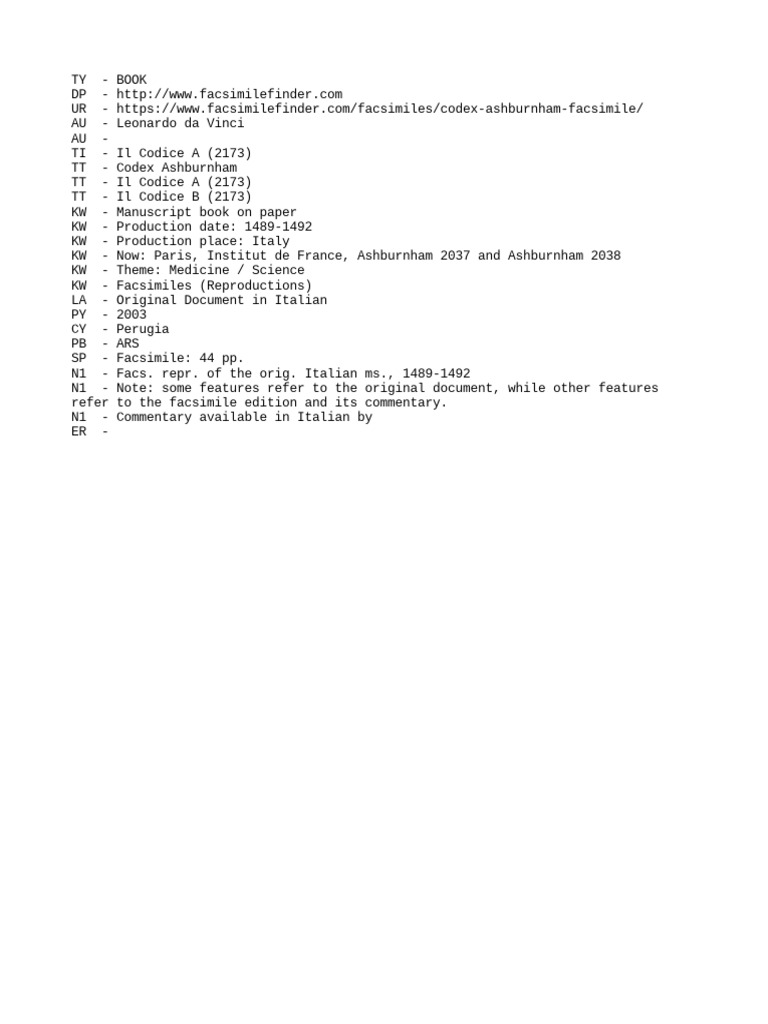 Codex Ashburnham Facsimile Edition | PDF | Social Science | Travel