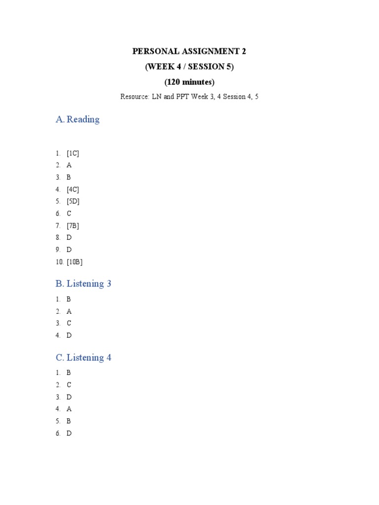 Personal Assignment 2 | PDF