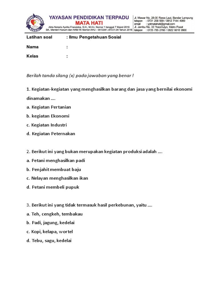 Latihan Soal IPS | PDF