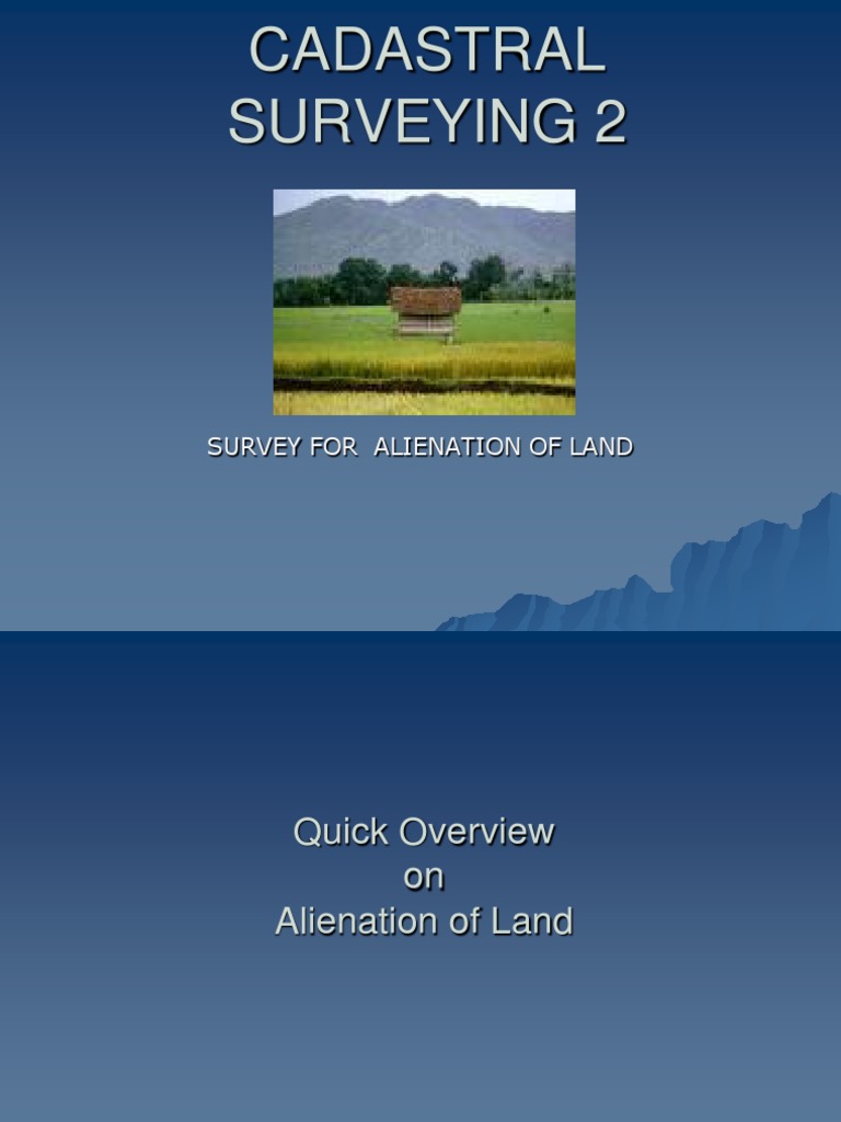 Lecture3 Survey For First Alienation | PDF | Surveying | Government