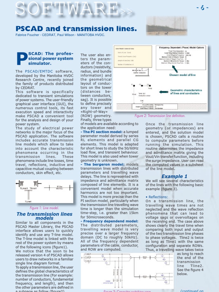 transmissionline.pscad | Transmission Line | Electric Power Transmission