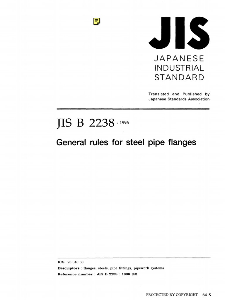 Jis B 2238 - 1996 | PDF