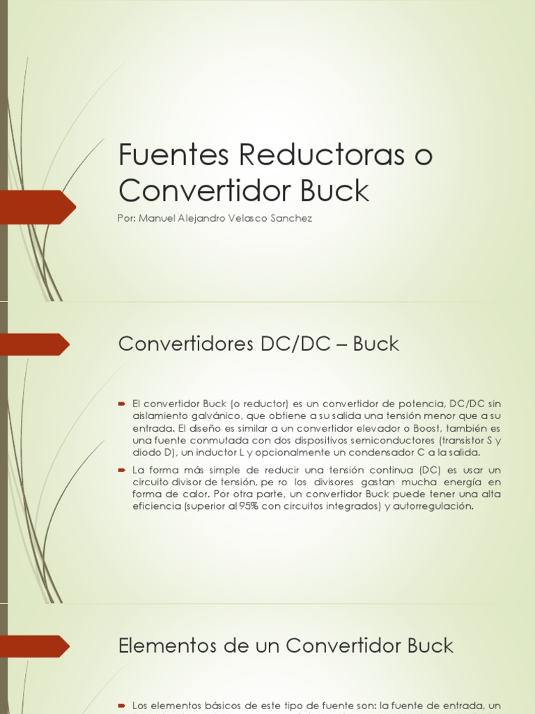 Convertidor Buck: Funcionamiento y usos de la fuente reductora DC-DC ...