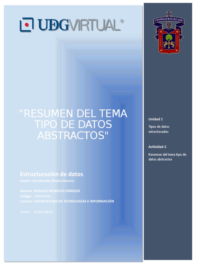 Tipos de Datos Abstractos en Programación | PDF | Tipo de datos | C